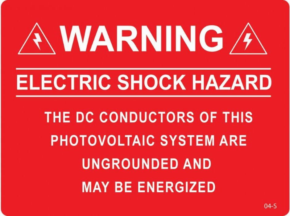 Solar Warning Labels | USA | Solar Panel System